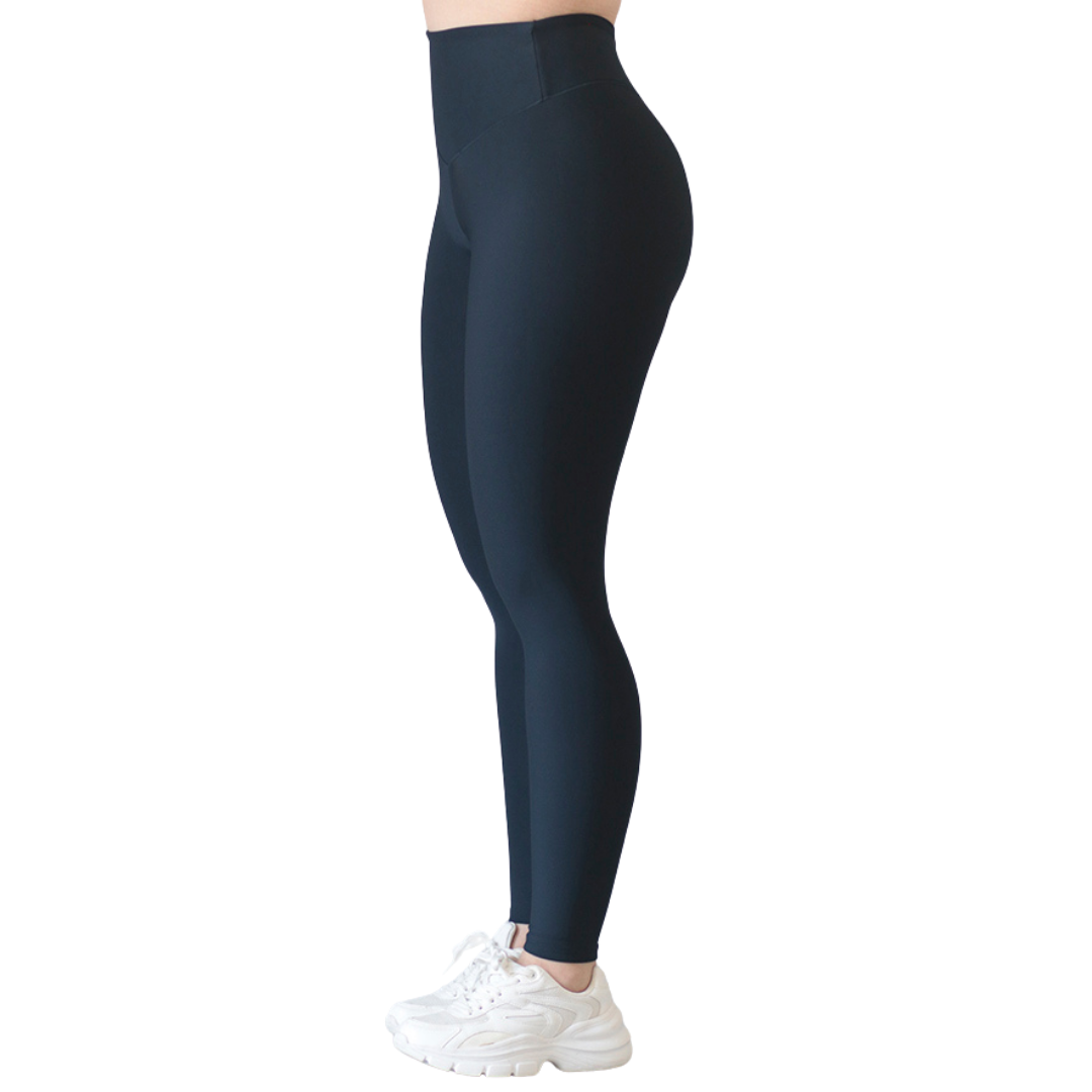 Leggings supplex stretch efecto push up, acabado liso, Color azul prof ...